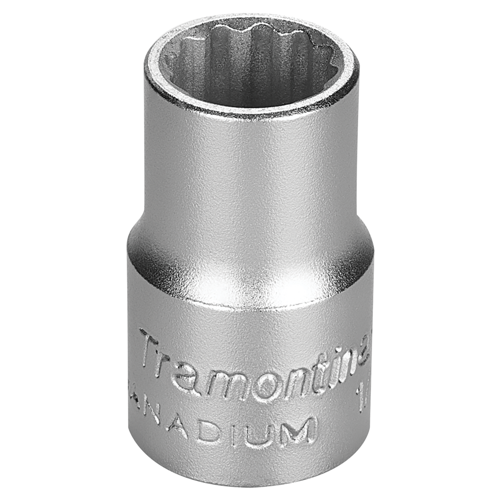 Tramontina PRO 1/2" Chrome Vanadium Steel 12 Point Socket - 1/2" Square ...